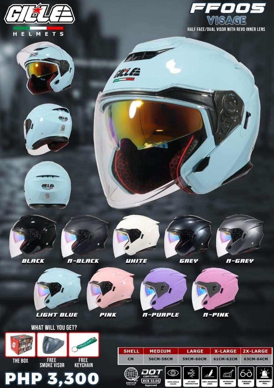 GILLE FF005 Visage Half Face Helmet – Iloilo Bike Shop